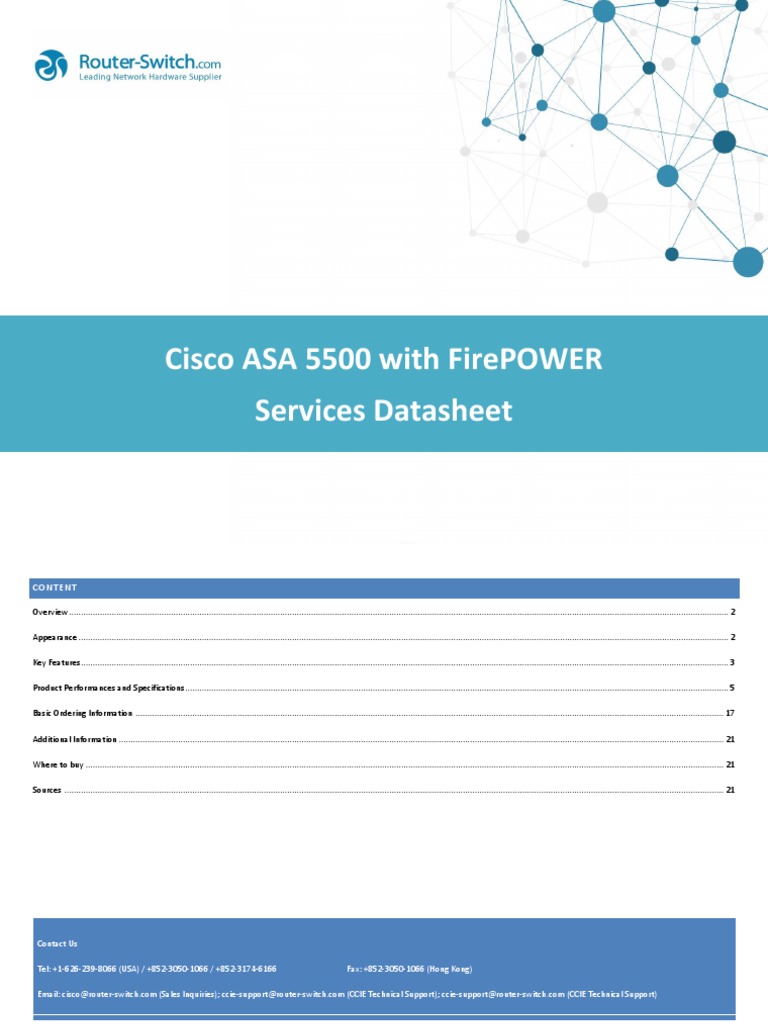Cisco Asa 5500 With Firepower Services Datasheet Pdf Mains