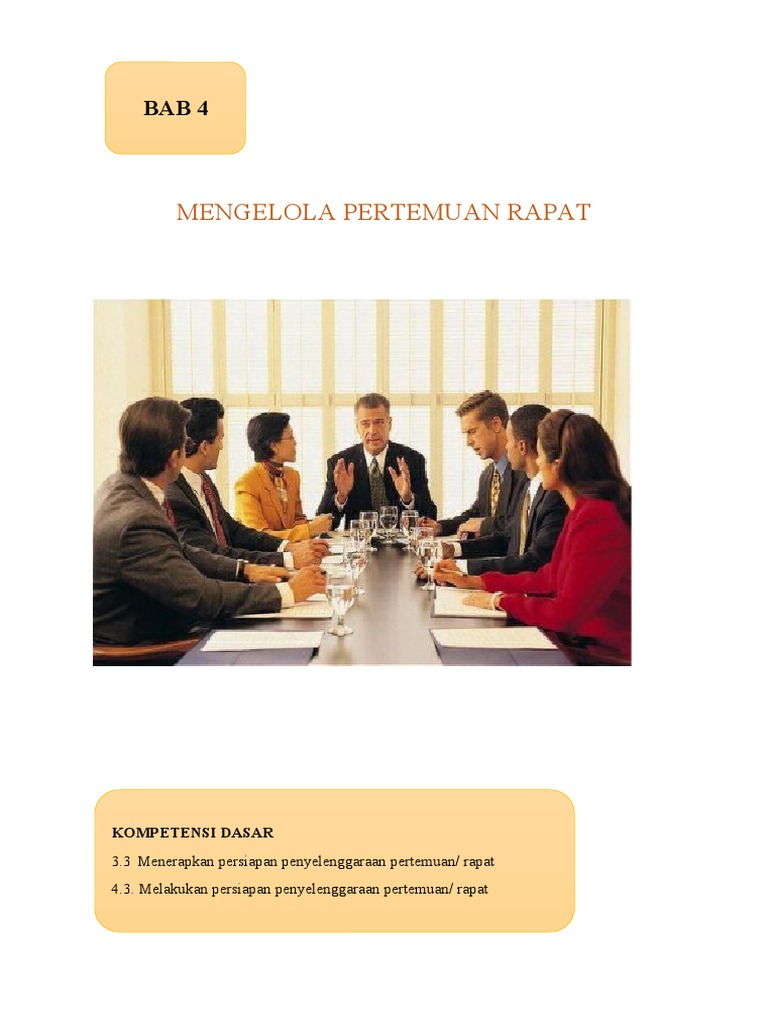 BAB 4 Mengelola Pertemuan Rapat | PDF