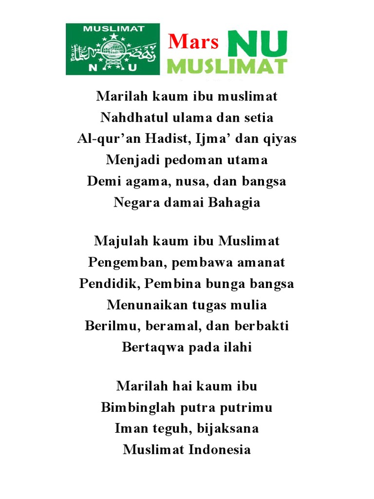 Mars Muslimat Nu | PDF