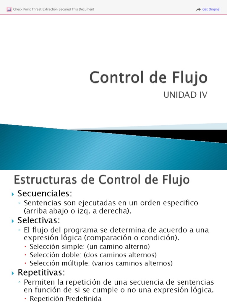 Control de Flujo | PDF | Parámetro (programación de computadora ...