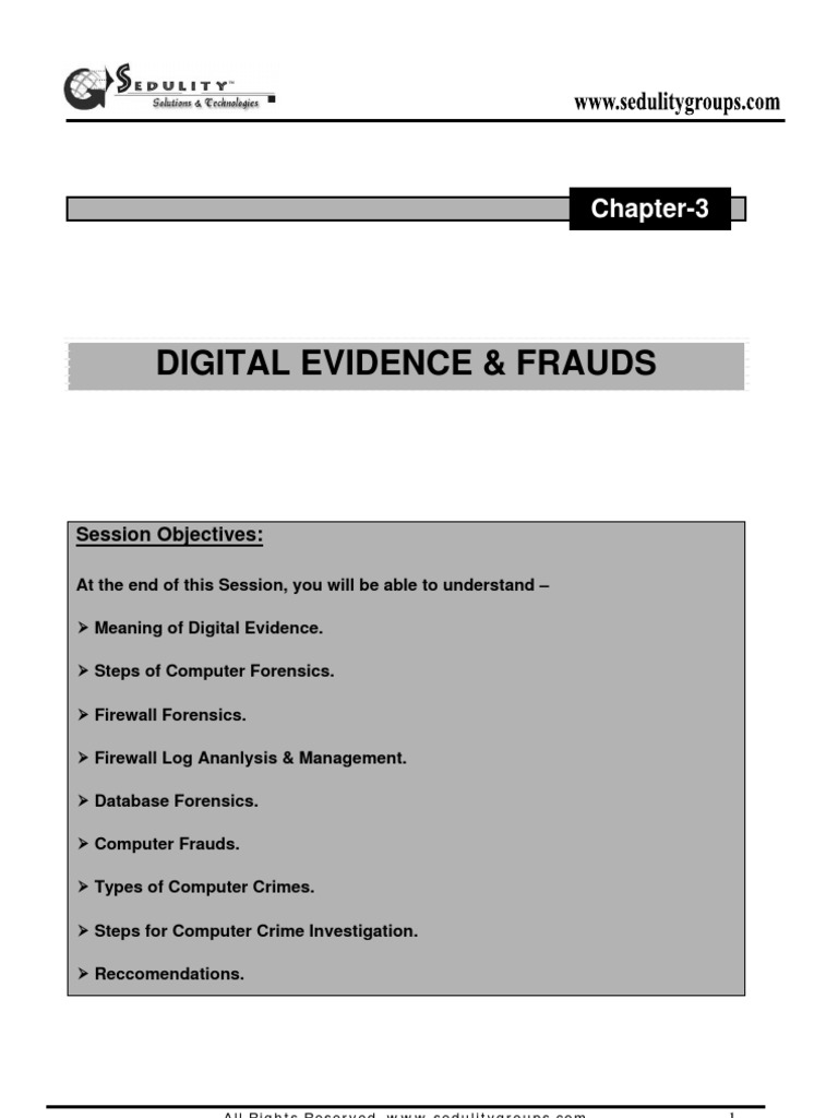 Ch3 - Digital Evidence & Frauds | PDF | Port (Computer Networking ...