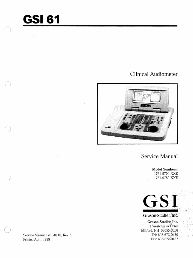 Grason-Stadler GSI 61 Service Manual Rev 5 | PDF