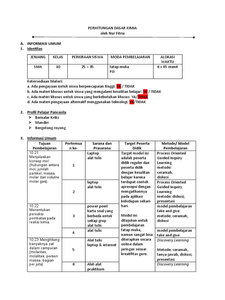 RPP Asam Dan Basa | PDF