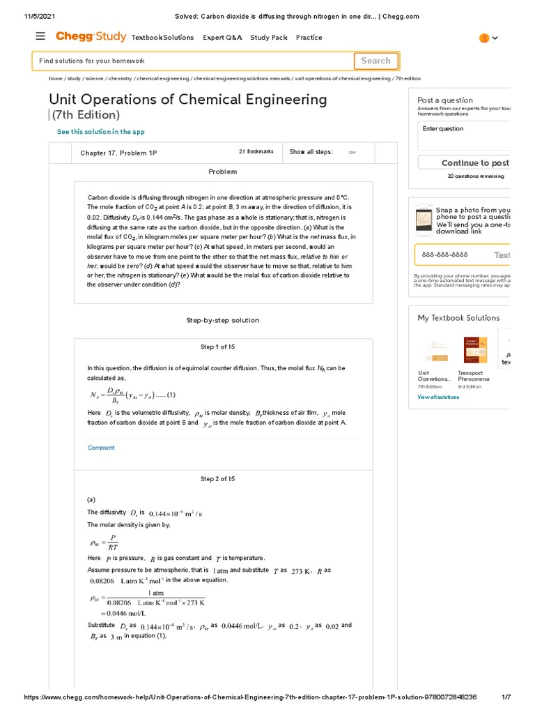 Unit Operations of Chemical Engineering: (7th Edition) | PDF ...