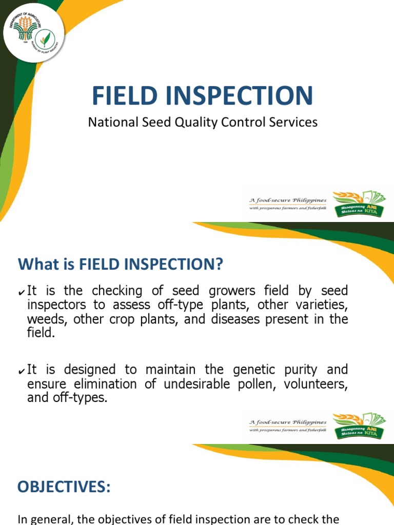 UPDATED Field Inspection (Dr. Andaya) | PDF | Flowers | Seed