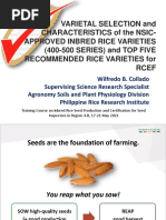 NSIC Seed Variety Catalogue 2023 | PDF | Rice | Organisms
