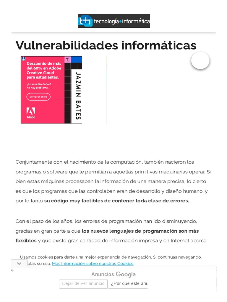 Todo Sobre Vulnerabilidades Informáticas - Cómo Protegerse | PDF ...