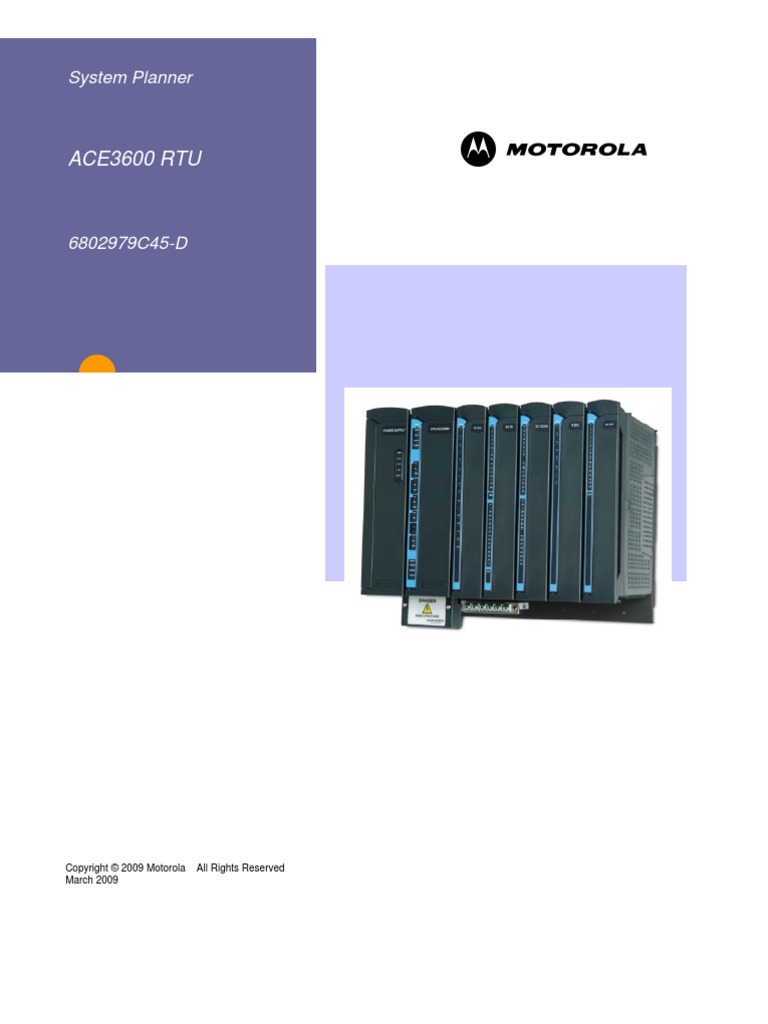 ACE3600 RTU System Planner | PDF | Relay | Power Supply