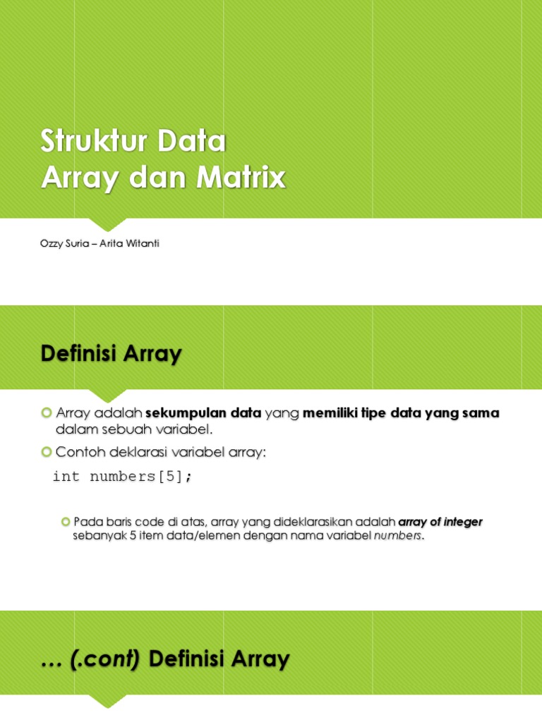 P3 - Array Dan Matrix | PDF