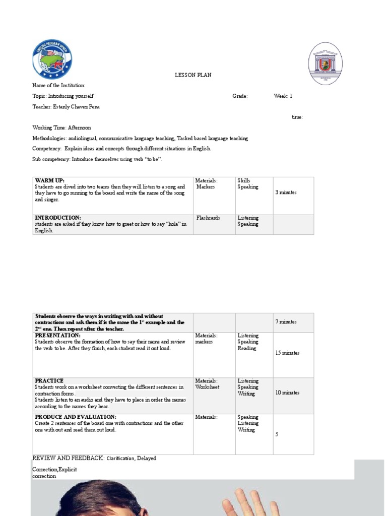 Lesson Plan Introducing | PDF | Lesson Plan | Language Education