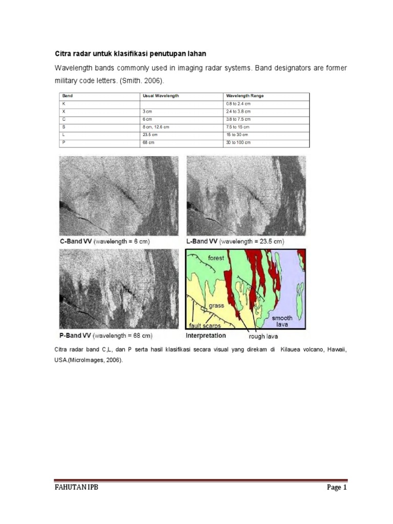 Citra Radar Untuk Klasifikasi Penutupan Lahan | PDF