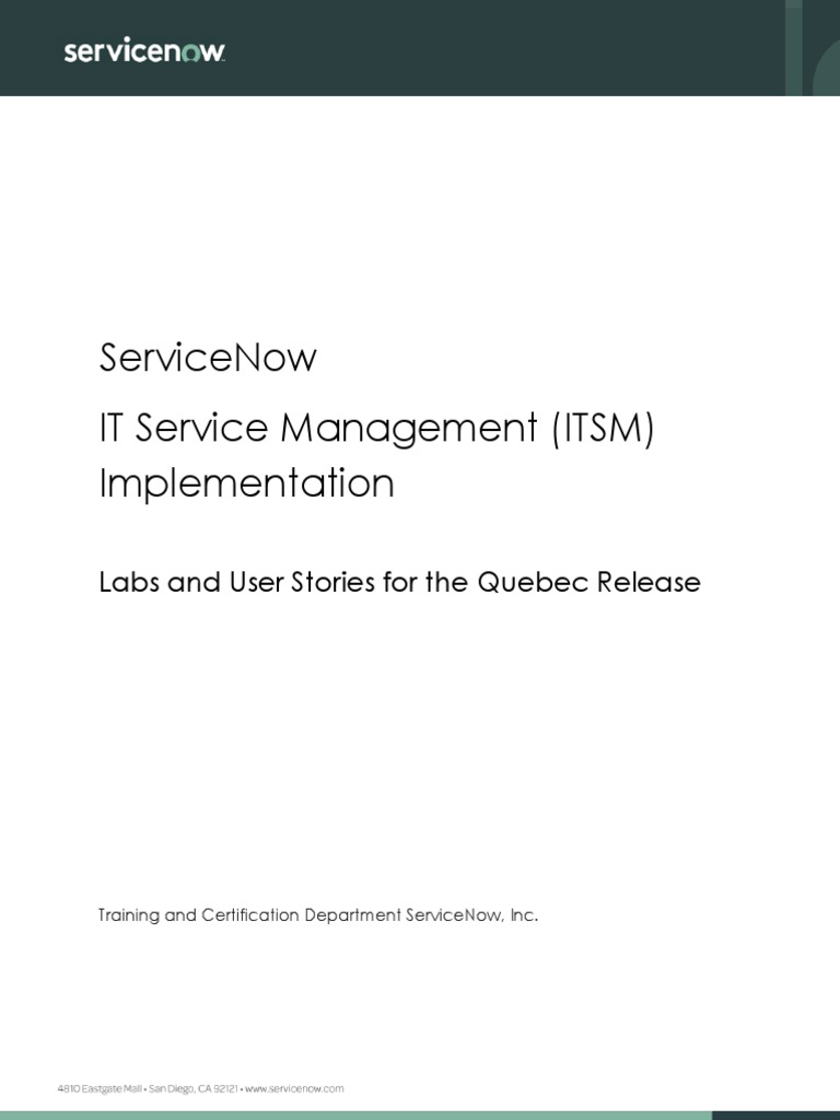 ITSMI Quebec User Stories | PDF | Computer Science | Information Science