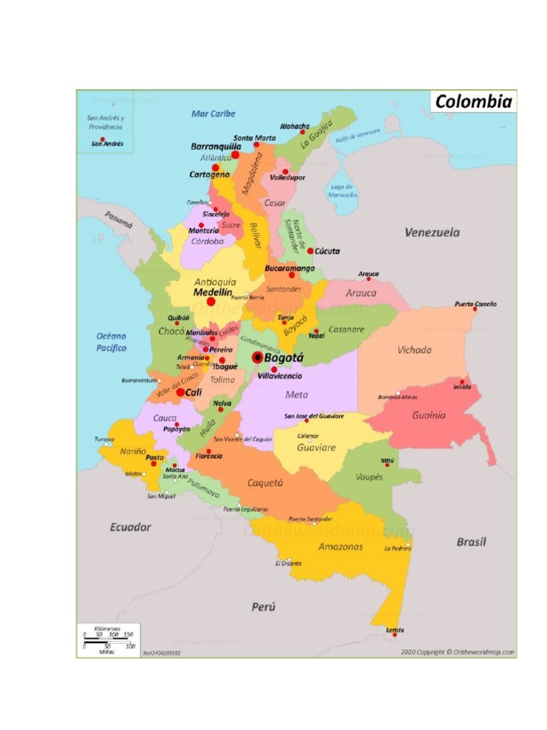 Mapa Politico de Colombia | PDF