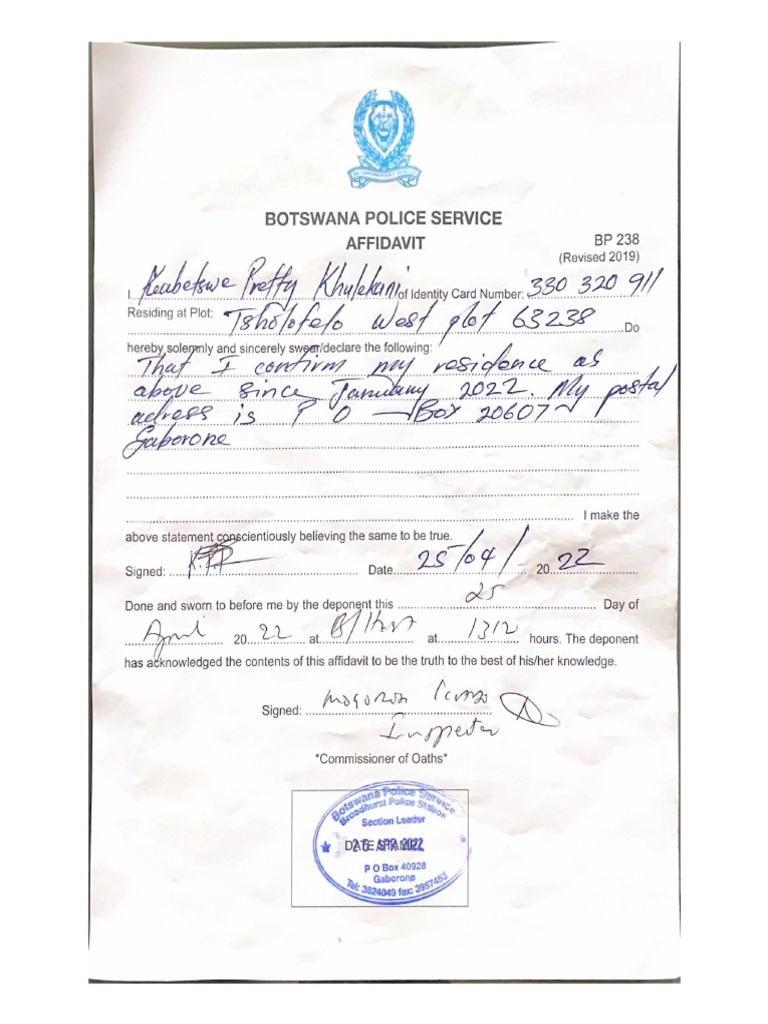 Botswana Police Service | PDF