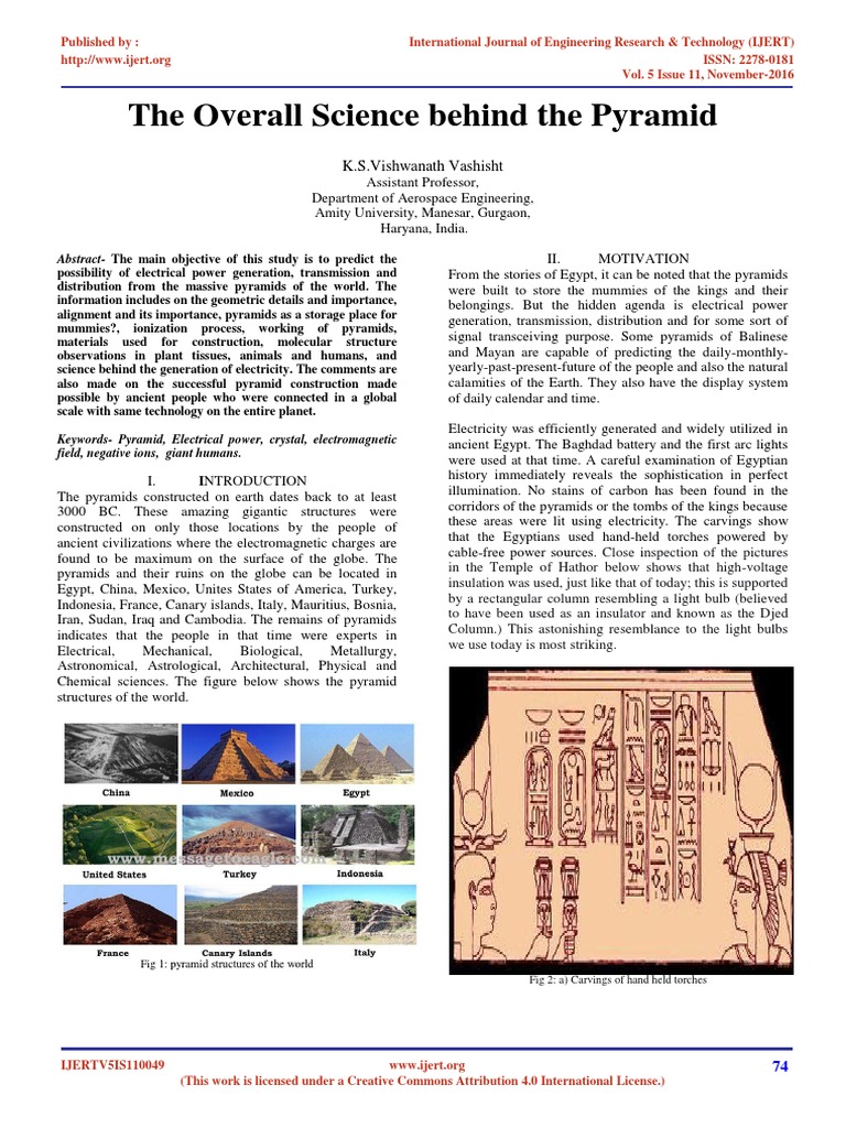 The Overall Science Behind The Pyramid - K. S. Vishwanath Vashisht ...