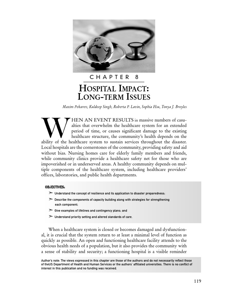 Hospital Impact Internal Disasters | PDF | Health Care | Hospital