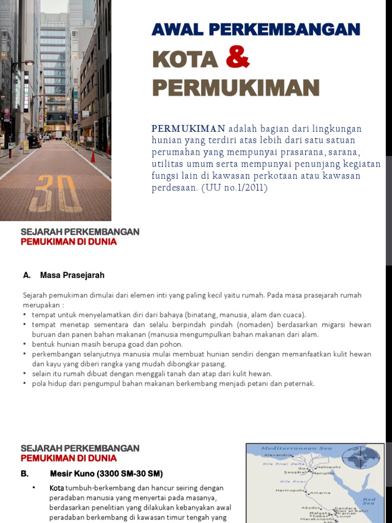AWAL PERKEMBANGAN Permukiman | PDF