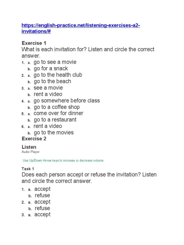 Exercise 1: Invitations/# | PDF