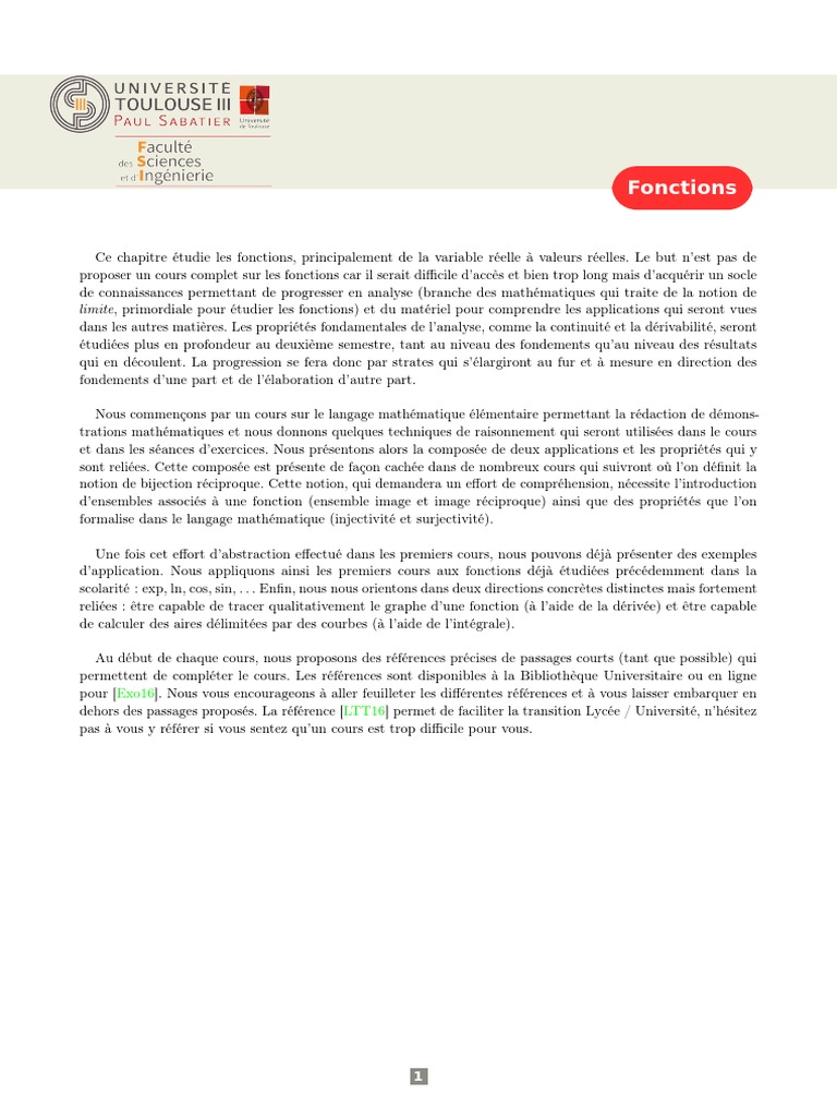 Introduction aux fonctions et logique mathématique | PDF | Fonction ...