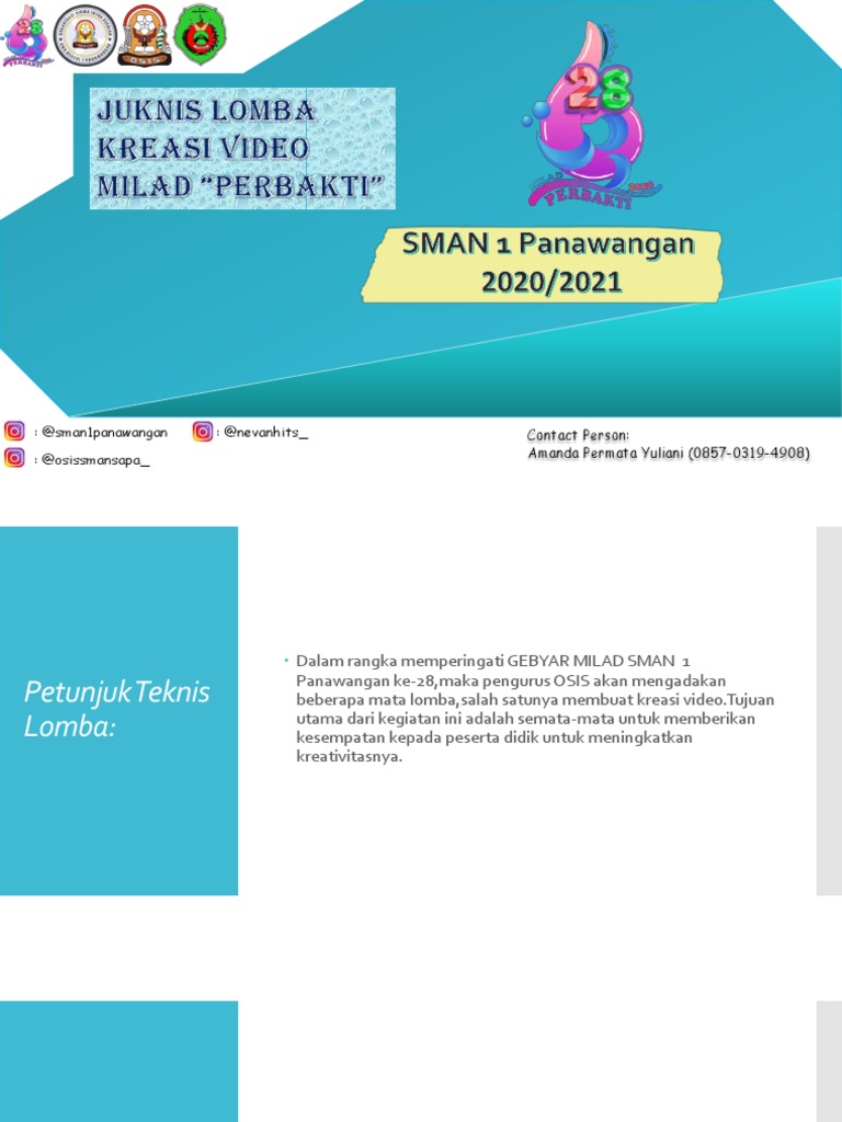 Lomba Video Kreatif Milad SMAN 1 Panawangan | PDF