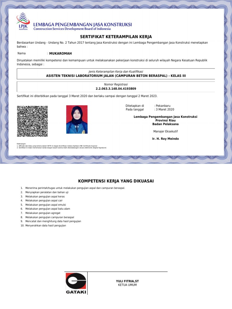 TS-063 Asisten Tek. Lab Jalan | PDF