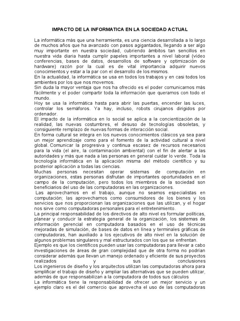 Lectura Informática | Descargar gratis PDF | Informática | Ciencias de ...