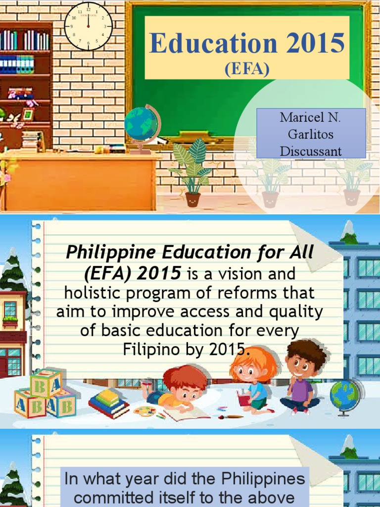 Philippine Education for All 2015 Goals | PDF | Social Science
