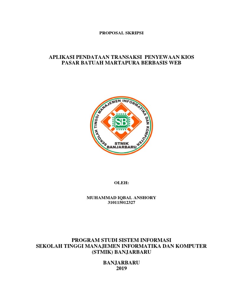 Proposal Iqbal 01 | PDF