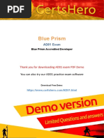 Blue Prism AD01 Exam Preparation Guide | PDF | Computers