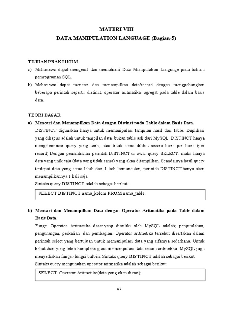 DML Bagian 5 | PDF | Komputer