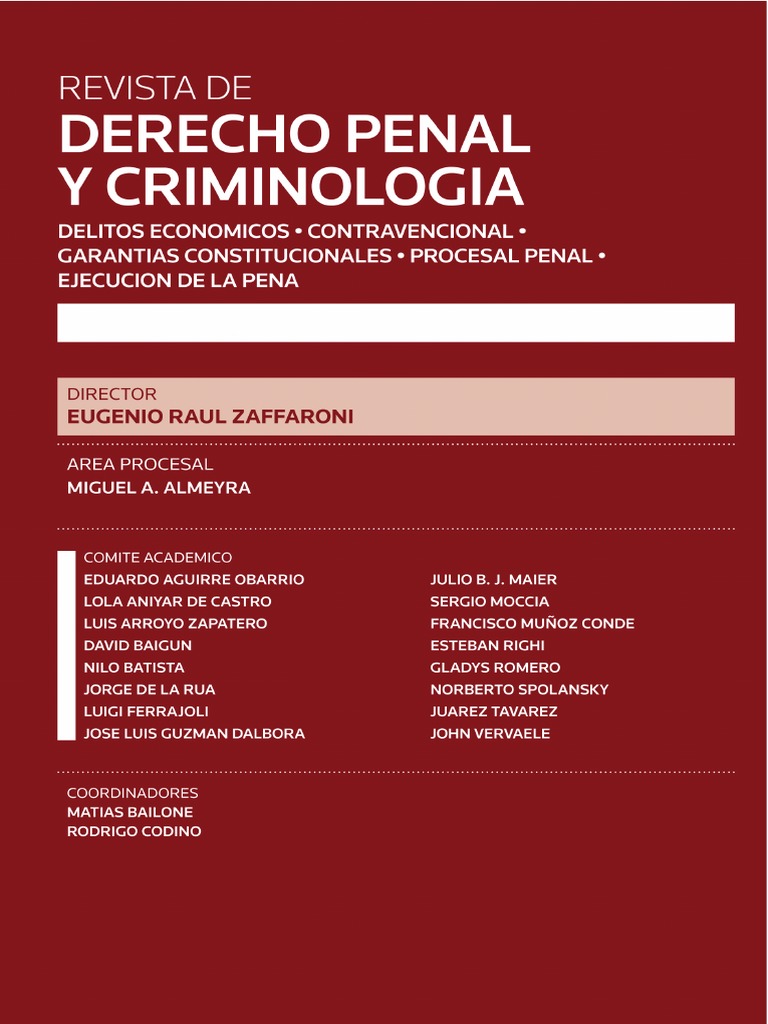 DPyC - Julio2012 - Juan Manuel Lezcano | PDF | Derecho penal | Criminología
