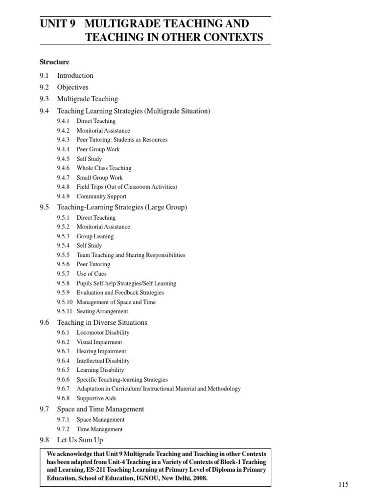 Multigrade Teaching Strategies Overview | PDF | Teaching Method | Teachers