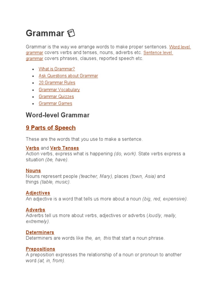 English Grammer | PDF | English Grammar | Adverb