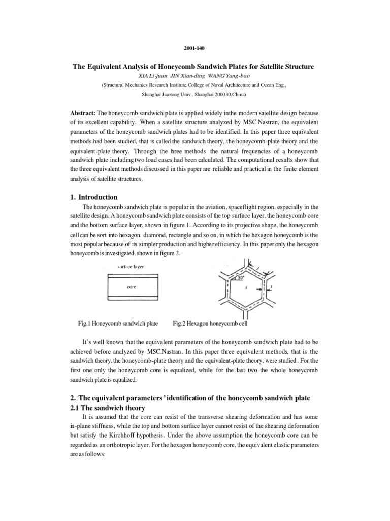 Equivalent Analysis of Sandwich Plate | PDF | Deformation (Mechanics ...