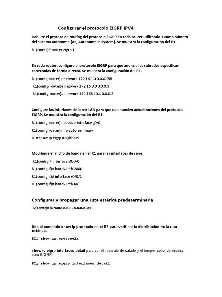 Eigrp Ipv4-Ipv6 | PDF | Yo Pv6 | Enrutador (Computación)