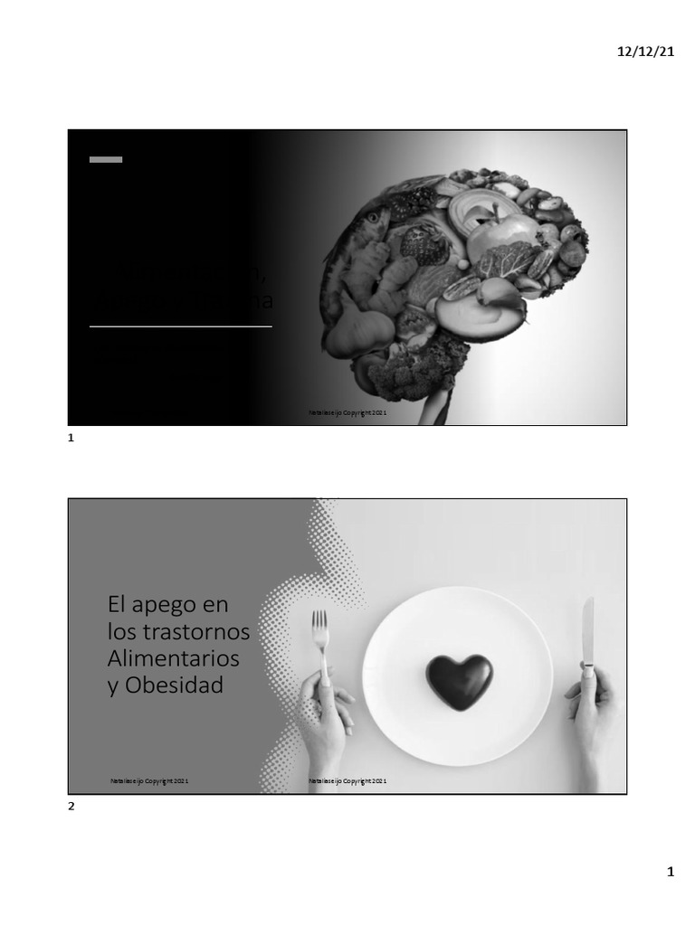 NATALIA SEIJO Alimentacion Apego y Trauma | PDF | Teoría de apego | Bulimia nerviosa