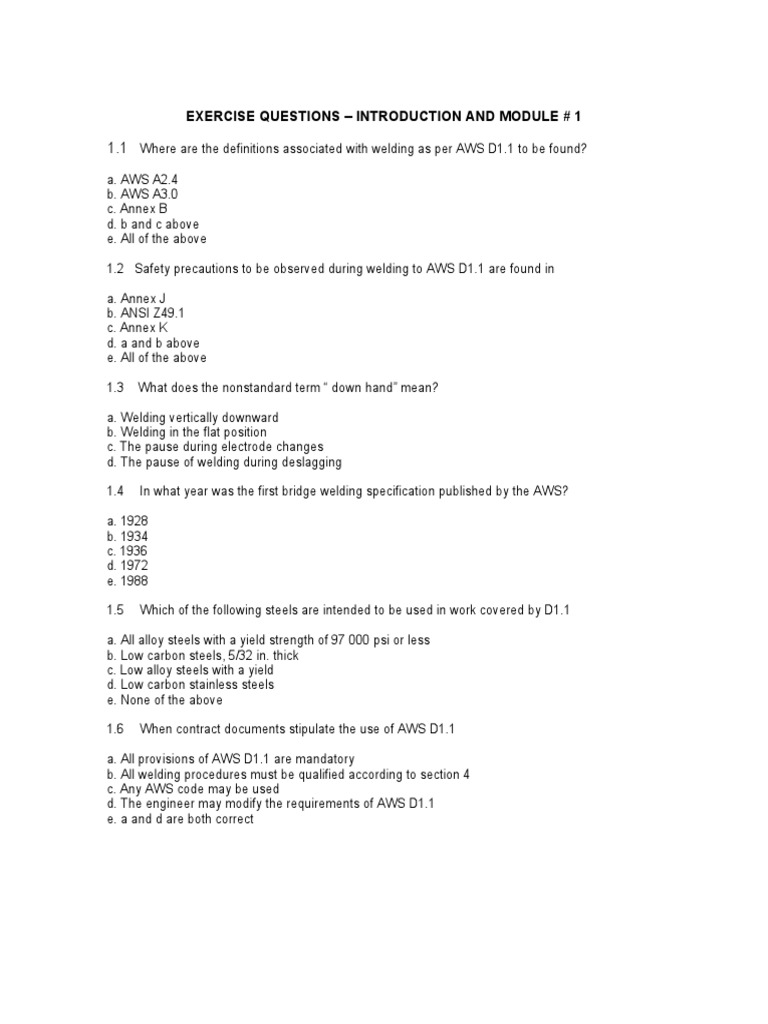 Ejercicios AWS D11 | PDF | Welding | Construction