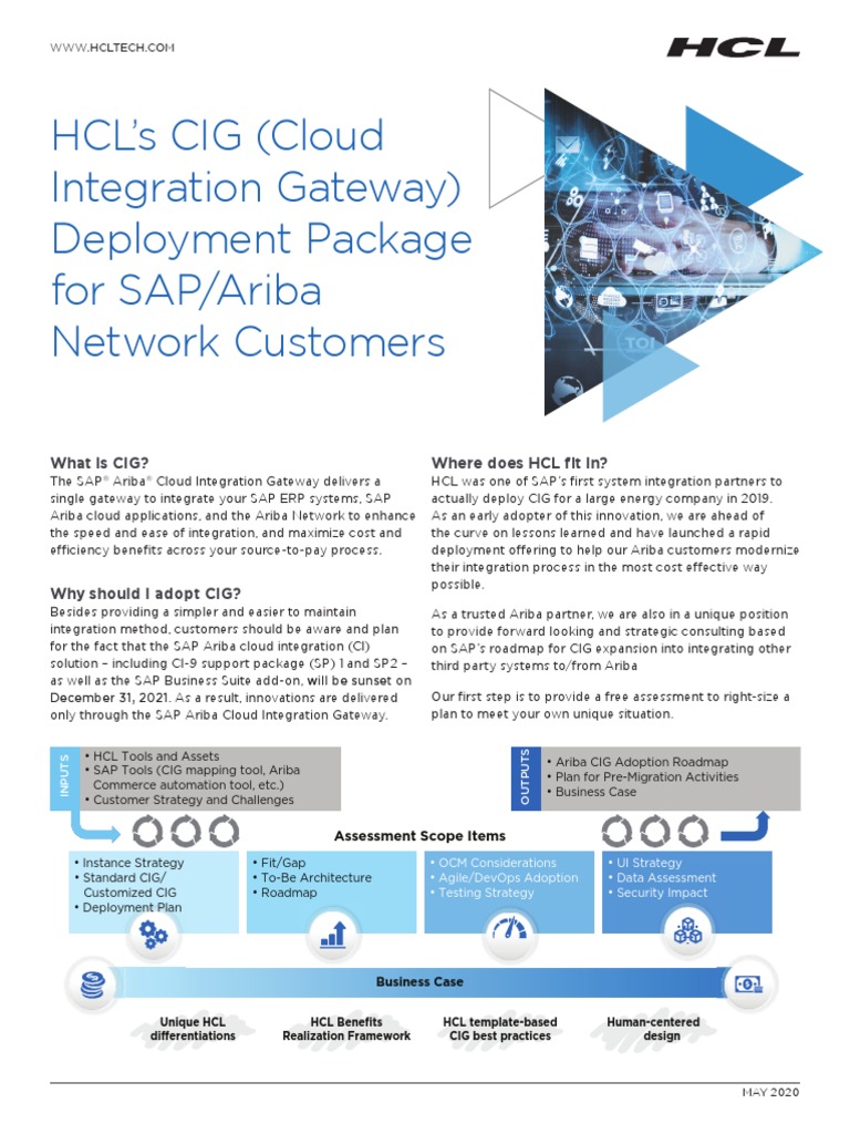 HCL's CIG (Cloud Integration Gateway) Deployment Package For SAP/Ariba Network Customers | PDF ...