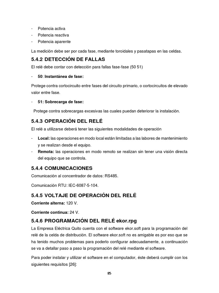 Configuración Relé Ormazabal EKOR | PDF | Ingenieria Eléctrica | Software