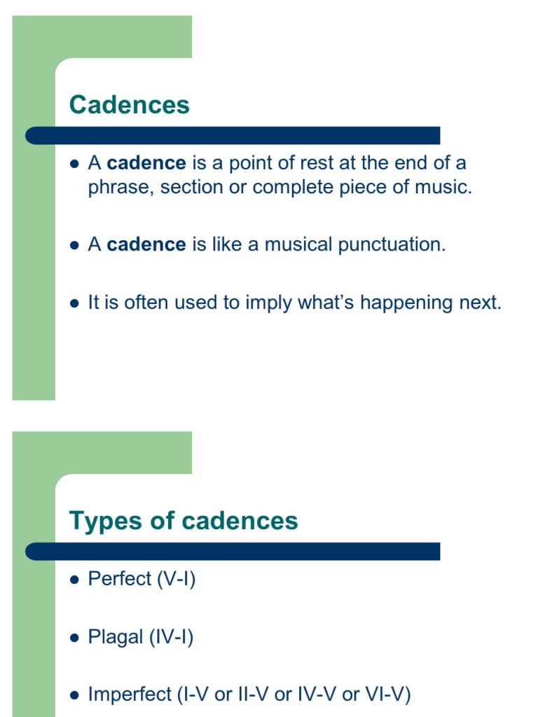 Types of Musical Cadences Explained | PDF