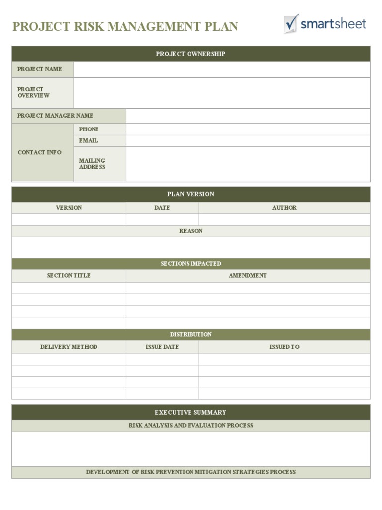 IC Project Risk Management Plan Template | PDF | Risk | Risk Management