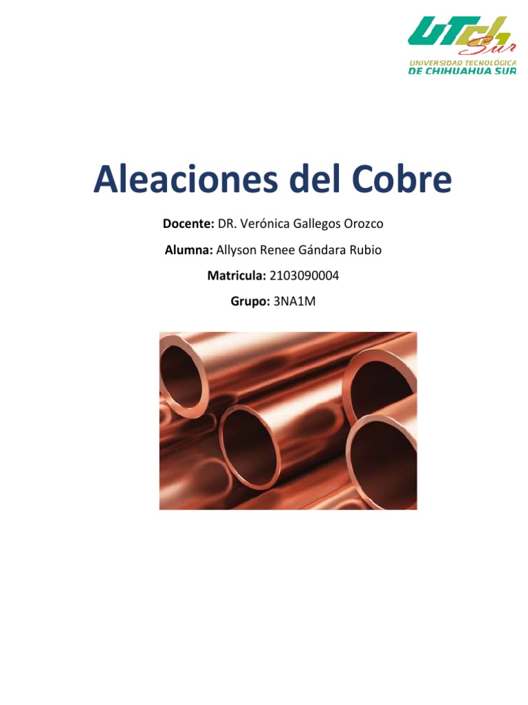 Aleaciones de Cobre | PDF | Cobre | Aleación