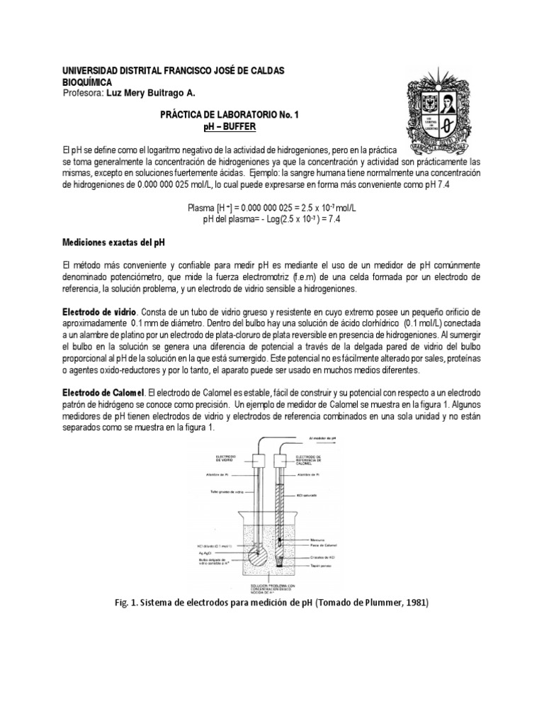 Análisis del pH y los sistemas amortiguadores en la química de la vida | PDF | Constante de ...