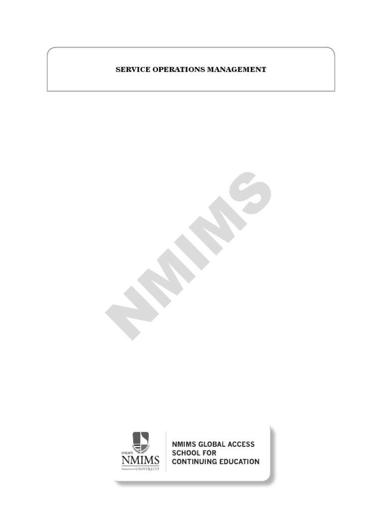 Service Operations Management | PDF | Product (Business) | Operations ...