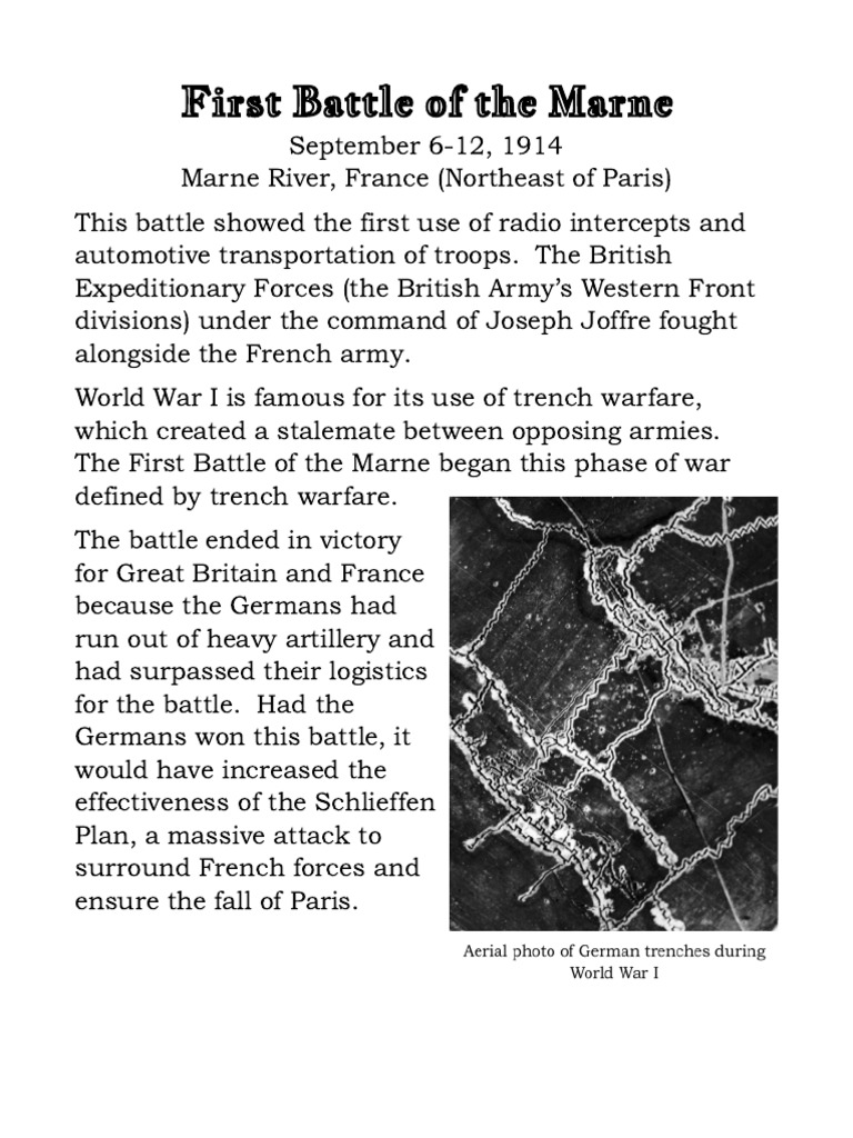 Major WWI Battles Gallery Walk Notes | PDF | Battle Of Verdun | Battle ...