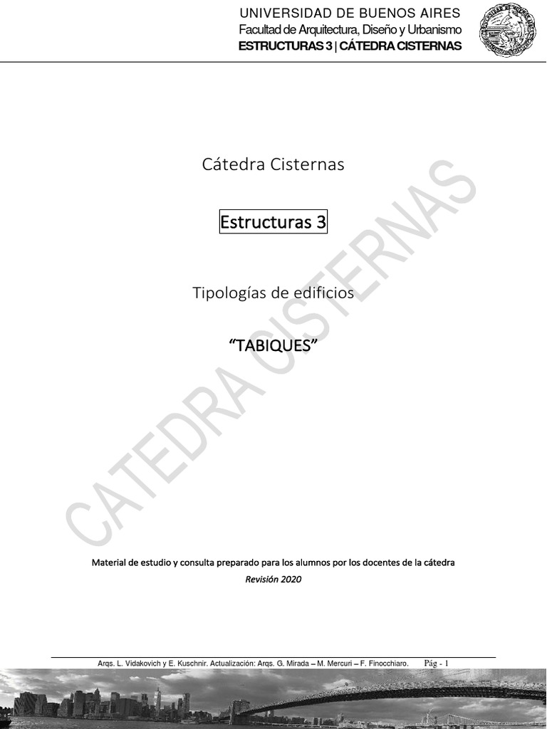 APUNTE Tabiques | PDF | Rigidez | Viga (Estructura)