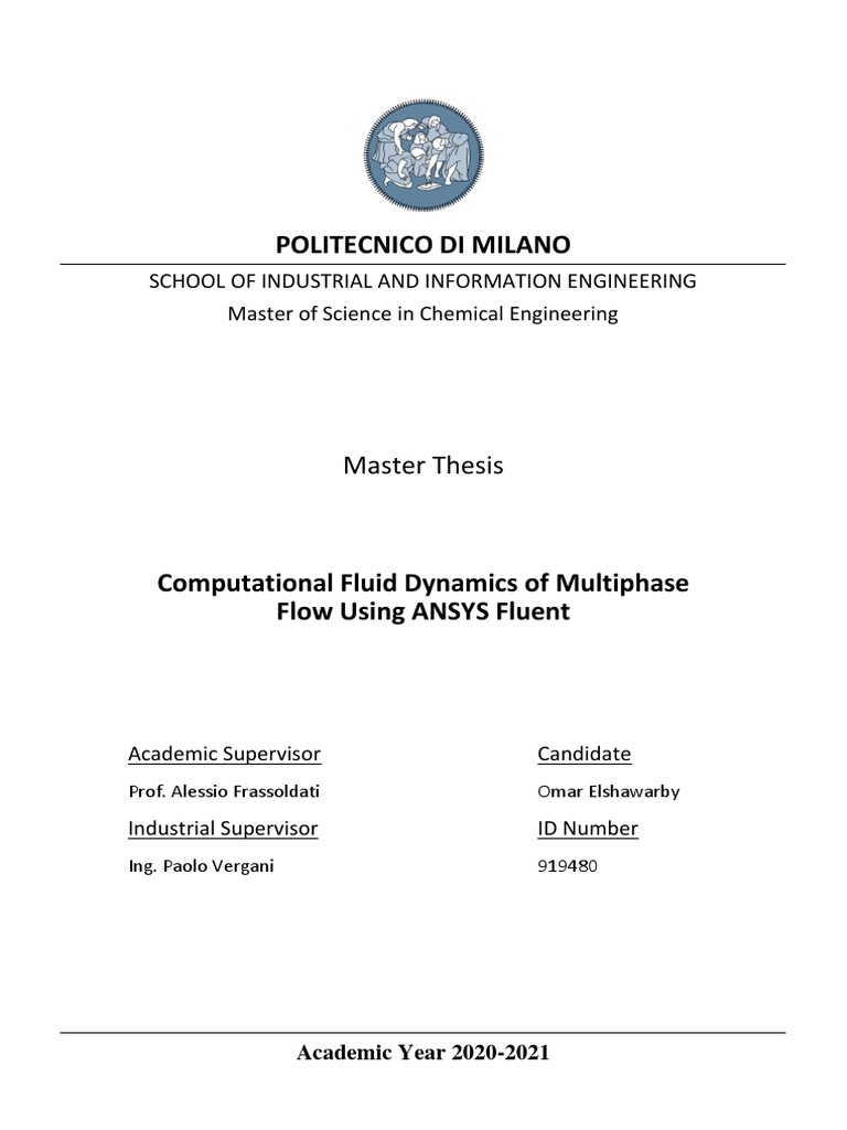 Computational Fluid Dynamics Of Multiphase Flow Using Ansys Fluent Pdf Fluid Dynamics