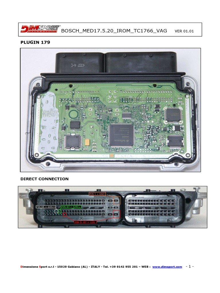 MED17.5.20 IROM TC1766 Pinout Guide | PDF