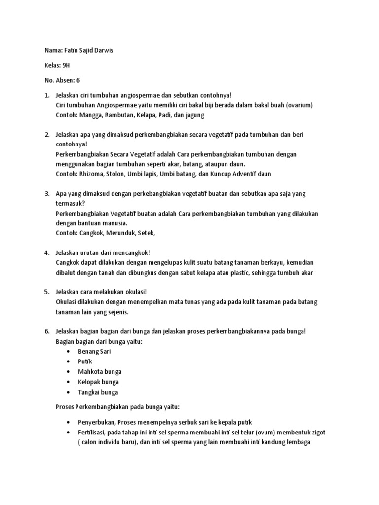 Sistem Perkembangbiakan Pada Tumbuhan Dan Hewan | PDF | Griya & Taman | Kesehatan Holistik