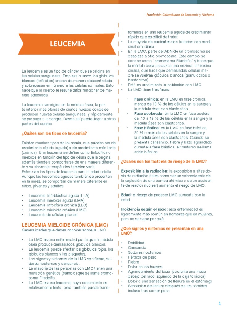 Leucemia Adulto Web LMC | PDF | Leucemia | Sangre